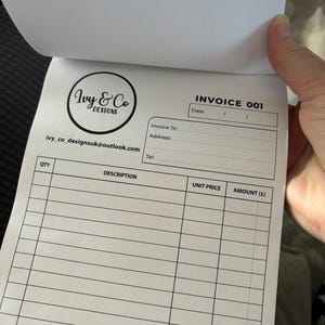 4 X A6 Personalised Duplicate Invoice Books / Invoice Pads Full Colour ...