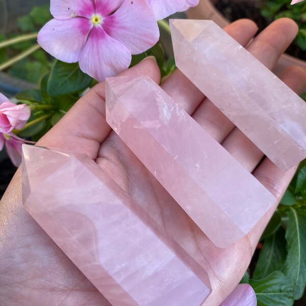 Crystal Tower.big Rose Quartz Obelisk Tower.rose Quartz Point,crystal ...