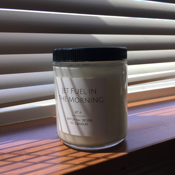JET FUEL in the MORNING — Airplane Candle, Jet Fuel Candle, Pilot Gift ...