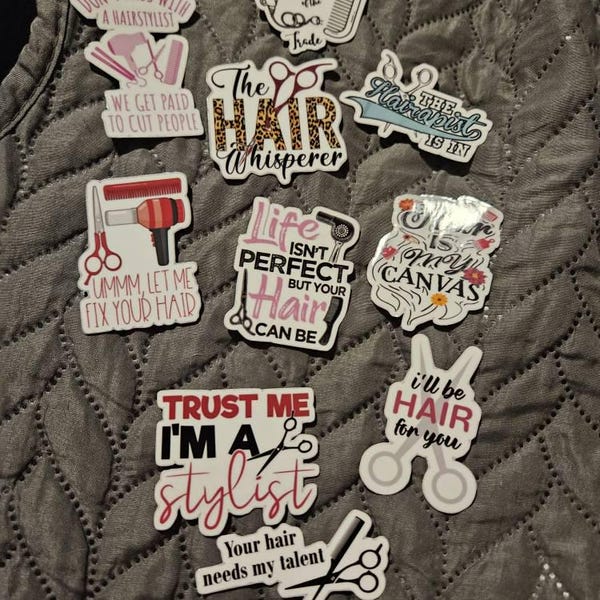 Hairstylist Stickers | Funny Hair Stylist Sticker | Hairdresser Gift ...