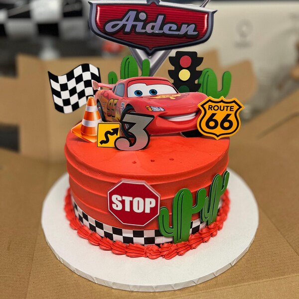 Cars Cake Topper, Custom Cake Topper, Personalized Cars Cake Topper ...