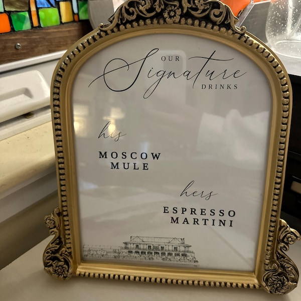 Custom Signature Drinks Sign | Fully Editable Using Templett ...