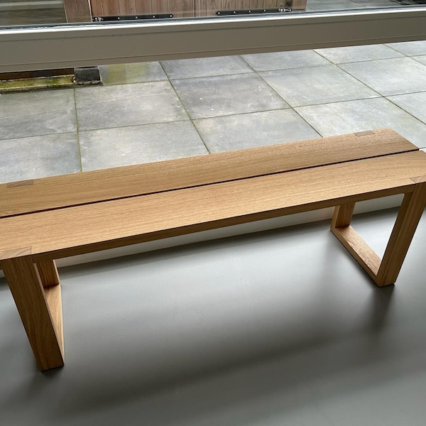 Japanese Bench in Solid Oak - Modern and Sleek - Minimalist Design ...