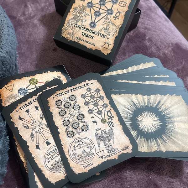 The Sephirothic Tarot - Deck of 78 Cards + Tree of Life Metal ...