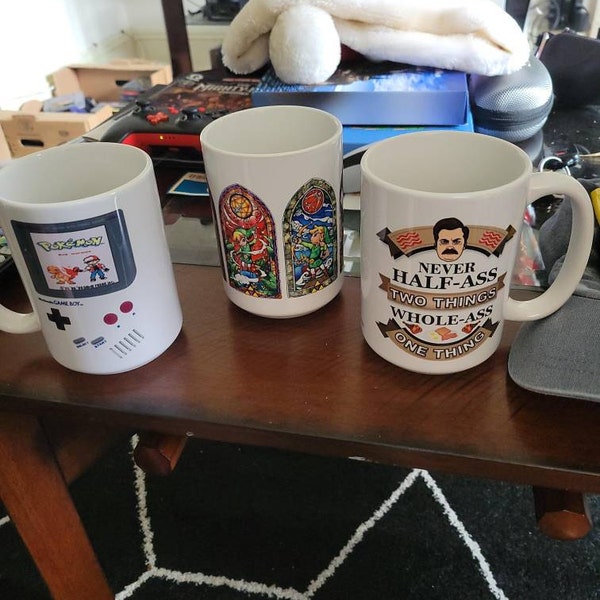 Gameboy Coffee Mug, Gift for Gamer With Retro Gameboy Scenes, Video ...