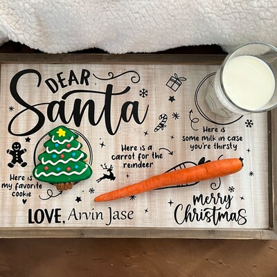 Dear Santa Tray SVG Bundle Christmas SVG Santa Tray SVG - Etsy
