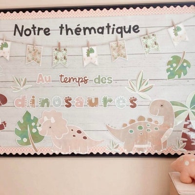 Dinosaur Bulletin Board Kit Dinomite Jurassic Prehistoric Theme Teacher ...