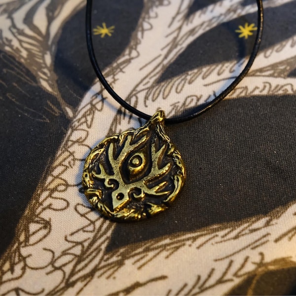 Lugh Sickle Pendant in Solid Brass - Etsy