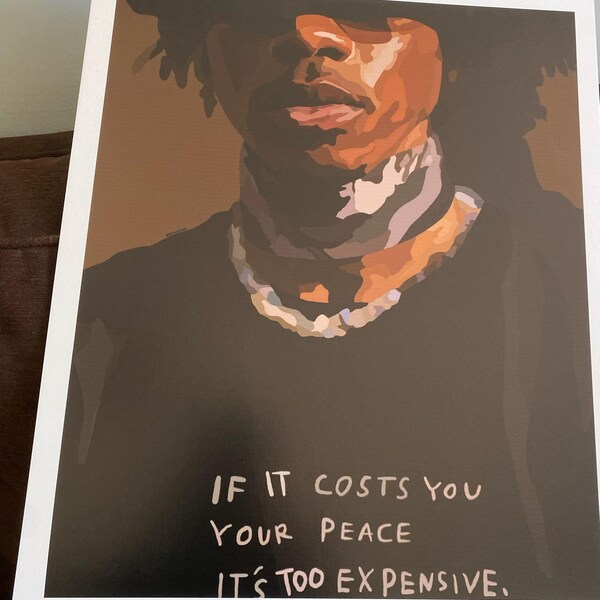 Tomboy Pink | Black Girl Art Poster | Black Printable Art | Black Owned ...
