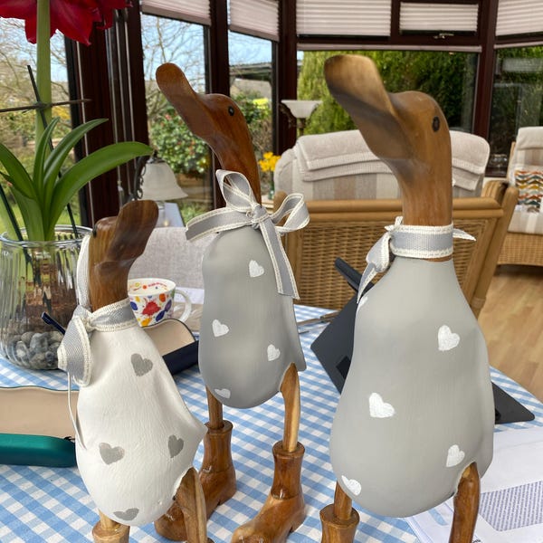 Wallflower. (emma Bridgewater) Wooden Duck Ornament With Boots, Dressed ...