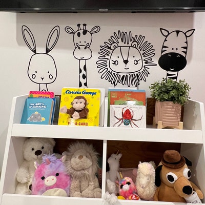 Zebra Rabbit Giraffe Lion Nursery Wall Decal Room Decor Vinyl - Etsy