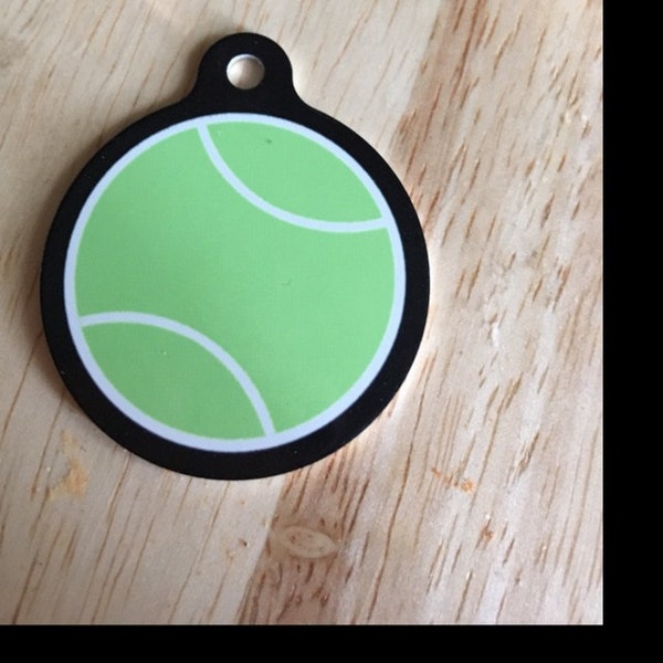 Pet ID Tag - Tennis Ball - Etsy