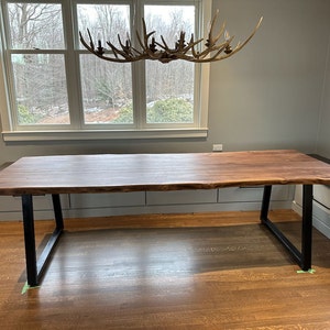 Live Edge Dining Table, Walnut Dining Table, Kitchen Dining Table ...