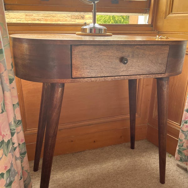 Oval Dressing Table • Makeup Dresser Table • Modern Console Table ...