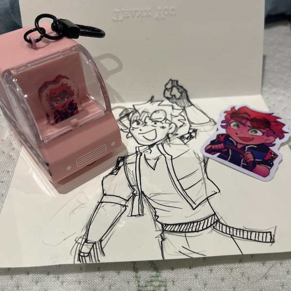 Fanmade Deadplate Demon AU Print Stickers - Etsy