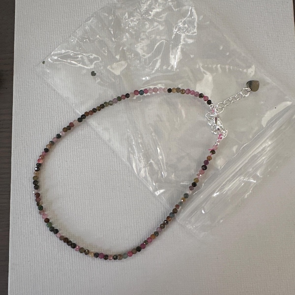 African Turquoise Anklet, 2mm Beads Natural Turquoise Anklet, Healing Anklet, Minimalist Dainty ...