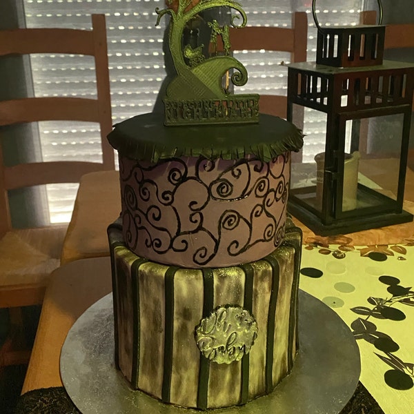 Expecting a Little Nightmare Cake Topper Image - Etsy