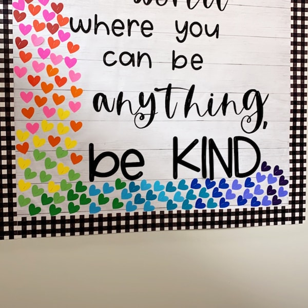In a World Where You Can Be Anything, Be Kind | Bulletin Board Cutouts ...