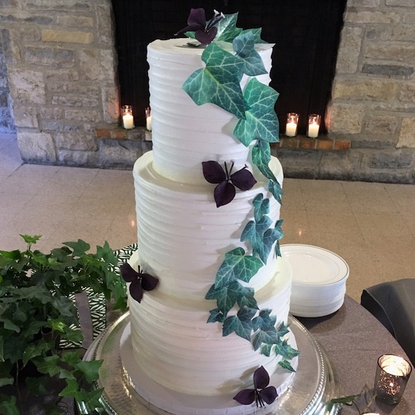 Edible Ivy Leaves Cake & Cupcake Toppers - Wedding Cake Decorations - Etsy