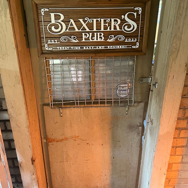 Personalized Handmade Oak Tree Bar Sign, Custom Wood Bar Sign, Bar and ...