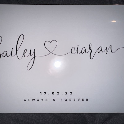 Personalised Print, Custom Couple Names and Date Print, Personalised ...