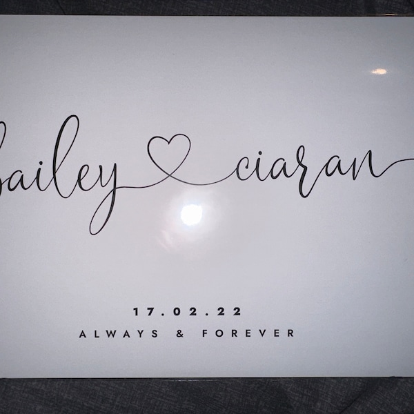 Personalised Print, Custom Couple Names and Date Print, Personalised ...