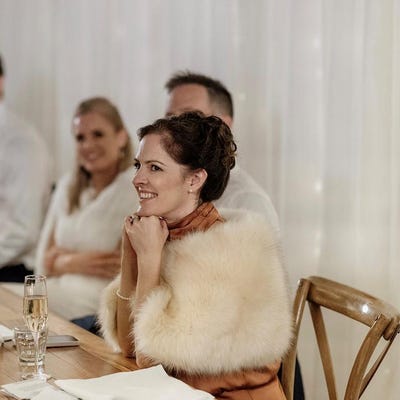 Blush With Black Tips Faux Fur Bridal Wrap, Wedding Fur Shrug, Bridal ...