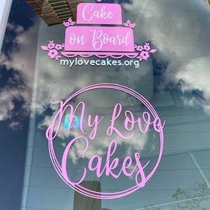 Cake on Board Vinyl Decal for Business Truck Van Car Window - Etsy