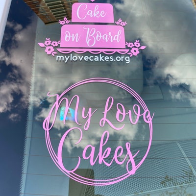 Cake on Board Vinyl Decal for Business Truck Van Car Window - Etsy