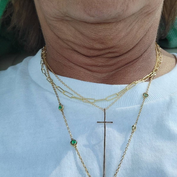 Modern Cross Necklace - Etsy