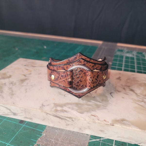 Crocodile Leather Bracelet Pattern /cuff Bracelet Pattern / Leather ...