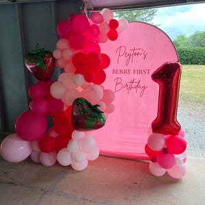 Berry First Birthday Decal Happy Birthday Party Backdrop First Birthday ...