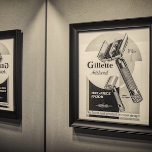 Gillette Slim Adjustable Mark II Safety Razor Advert Print - Etsy