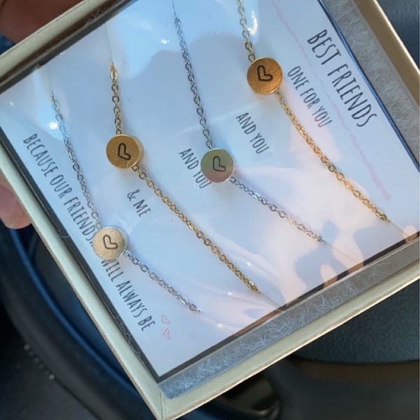 4 Friends Necklace Set- Set of 4 Necklaces, Gift Set, Friendship ...