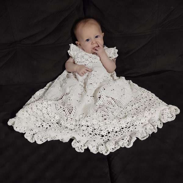 FTD, Crochet Thread Pattern Toddler Girl Summer Dress, Multi Colored ...