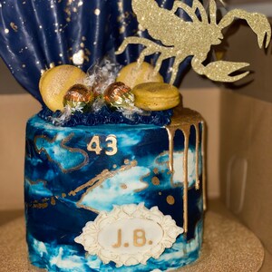 Scorpion Cake Topper Scorpio Glitter Birthday Cake Topper Zodiac ...