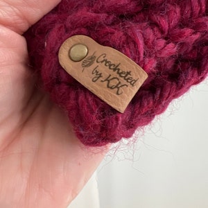 Custom Knitting Tags Set of Personalized Faux Leather Labels for ...