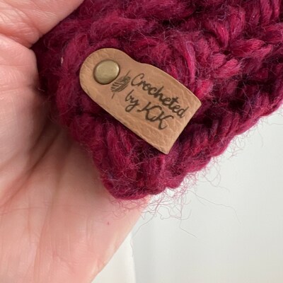 Custom Knitting Tags Set of Personalized Faux Leather Labels for ...