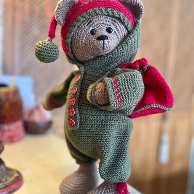 Crochet Pattern of Christmas Clothes for a Bear Teddy. - Etsy