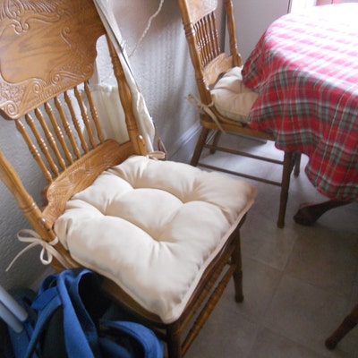 Chair Pads With Ties/pink Colour/chair Seat Cushion/handmade - Etsy