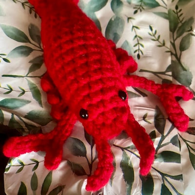 Crawfish Toy Lobster Crochet Crawfish Plushies Crawdad Toy Stuffed ...