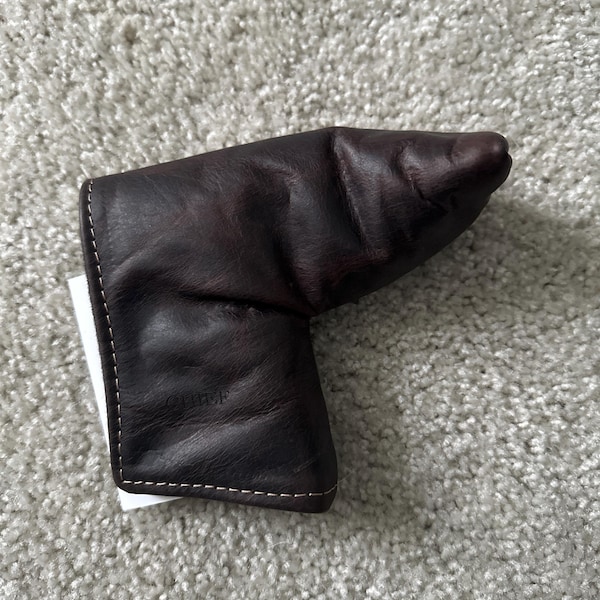 Waxed Cotton Duck and Leather Putter Cover, Handcrafted, Golf ...
