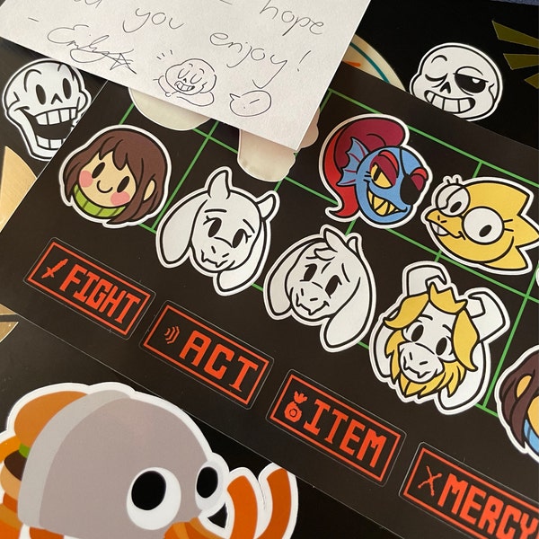Undertale Sticker Sheet - Etsy
