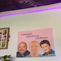 Bibble Gaslight Gatekeep Girlboss Tapestry, Hostel Dorm Decor, Funny ...