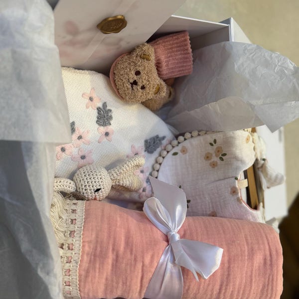 Baby Gift Box, Baby Shower Gift Box, Baby Gift Box Set, Baby Girl ...