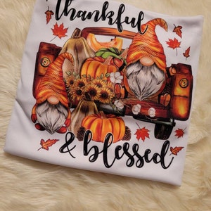 Thankful Blessed Gnomes Truck Png, Sublimation Designs Downloads, Fall ...