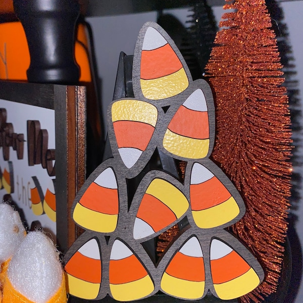 Candy Corn Decor, Candy Corn Signs, Candy Corn Tiered Tray Decor ...