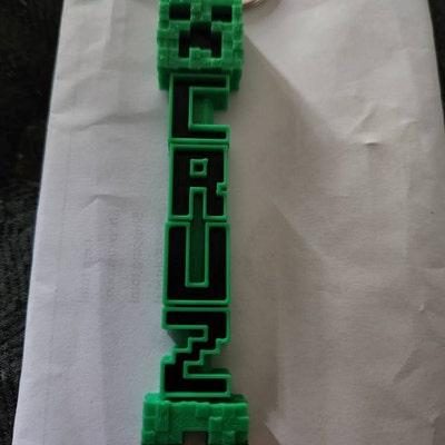 Minecraft Creeper Personalized Custom Name Tag, Keychain, Keyring ...