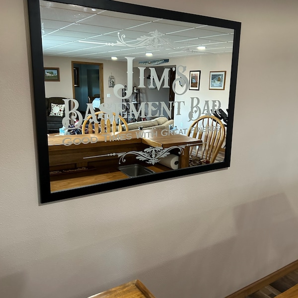 CUSTOM BAR MIRRORS | Design Your Own Unique Custom Home Bar Mirror | My ...