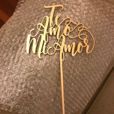 Te Amo Mi Amor Cake Topper Wedding Cake Topper in Spanish Amor Cake ...